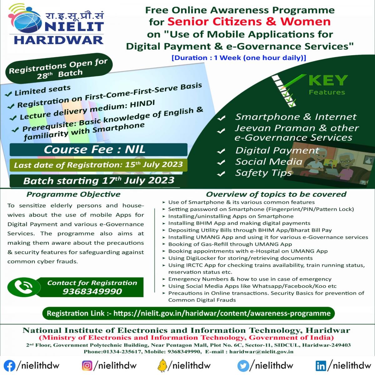 Awareness Programme | Government of India : National Institute of ...