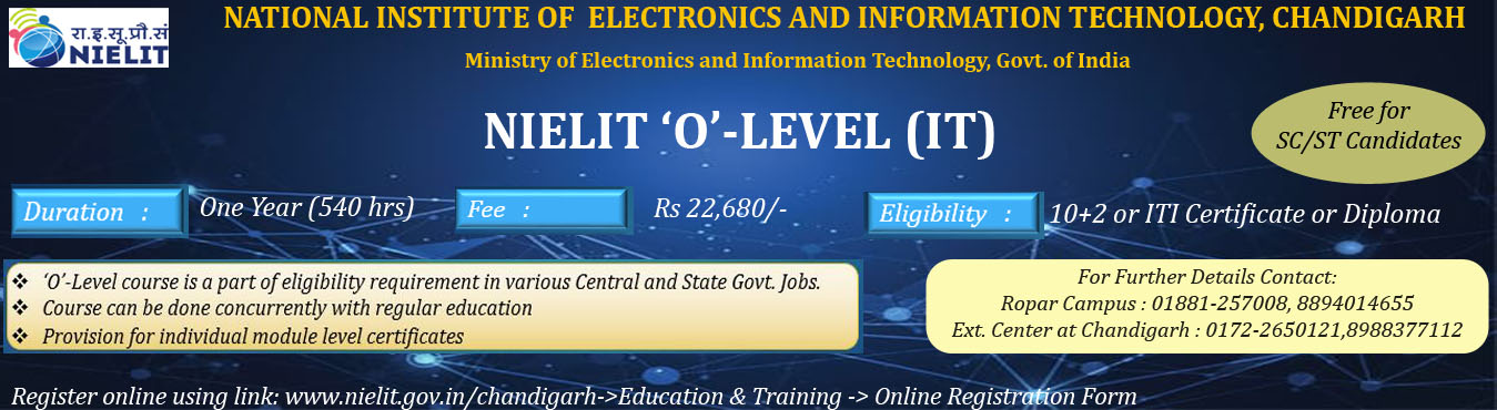 Government of India : National Institute of Electronics & Information ...