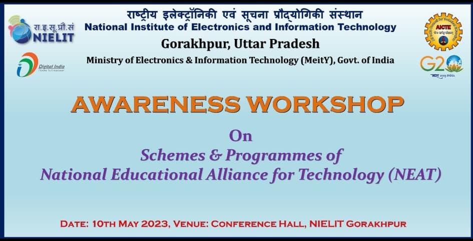 NIELIT Gorakhpur organized an awareness workshop for various schemes ...
