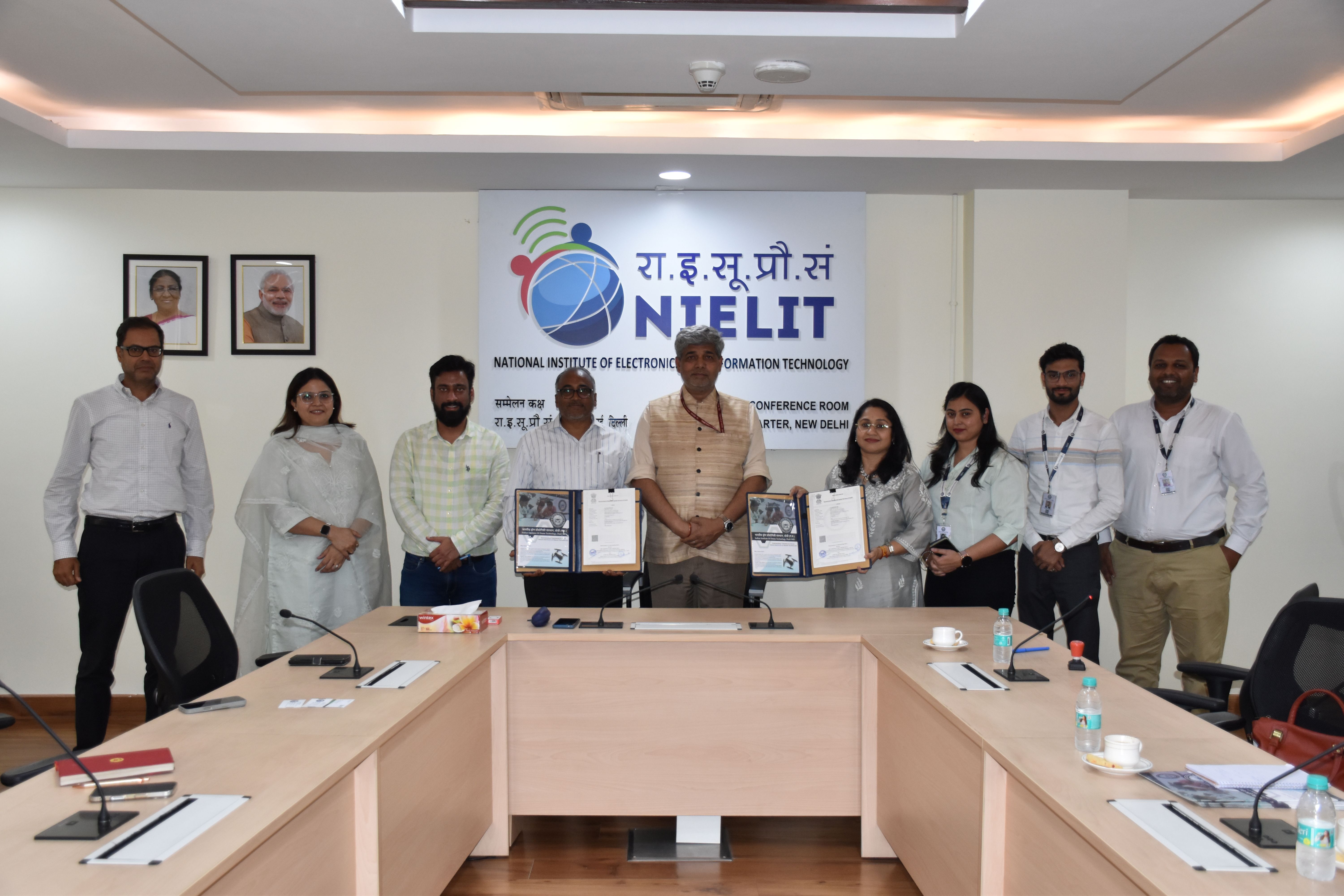 On 12th March, 2025, NIELIT has signed an MoU with the Indian Institute ...