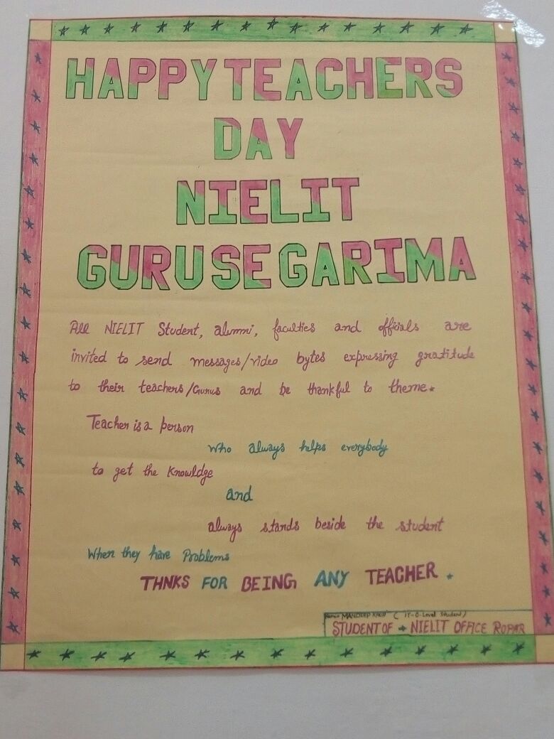 Teachers Day celebrations at NIELIT Ropar | Government of India ...