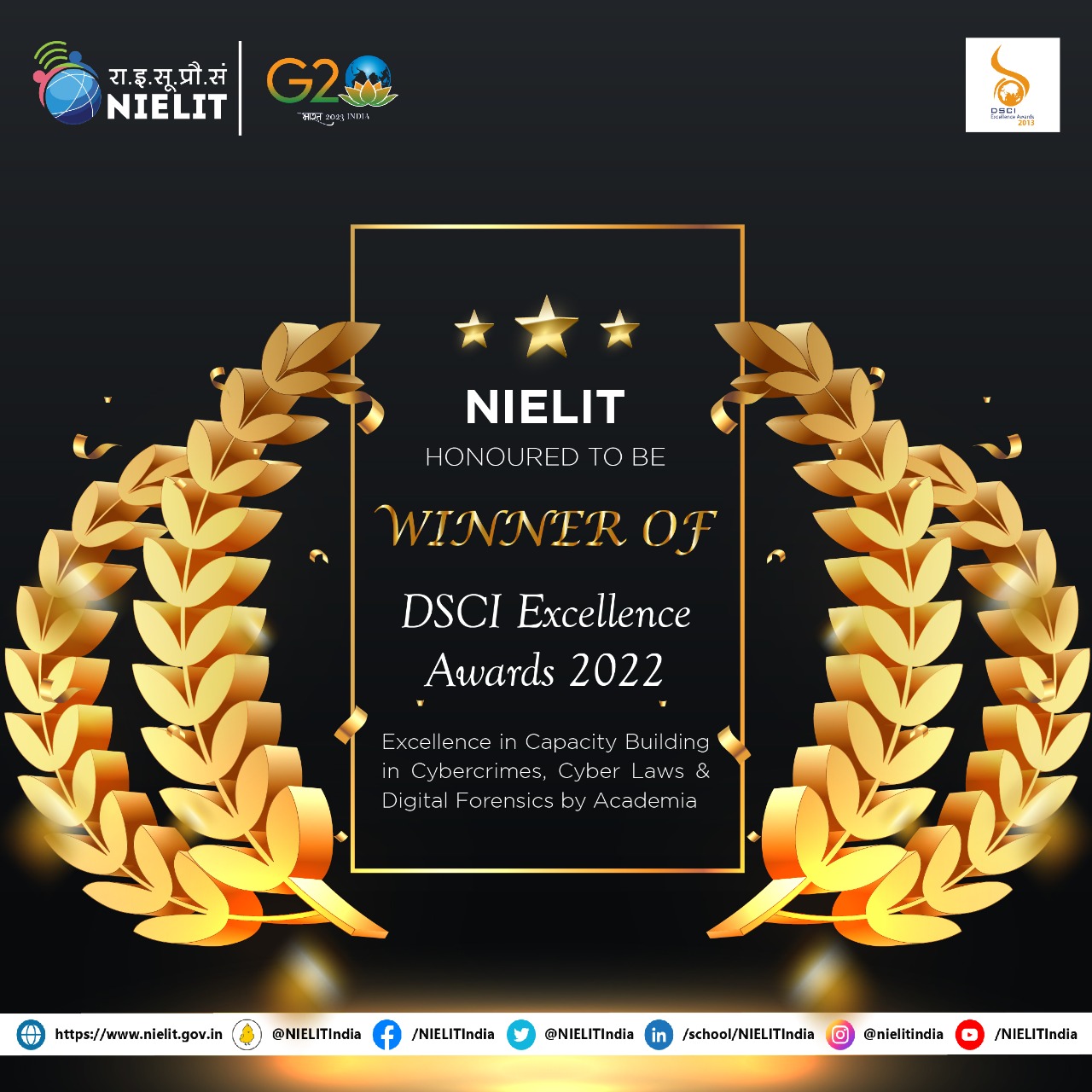 One more Feather added to NIELIT’s achievements. NIELIT is recognised ...